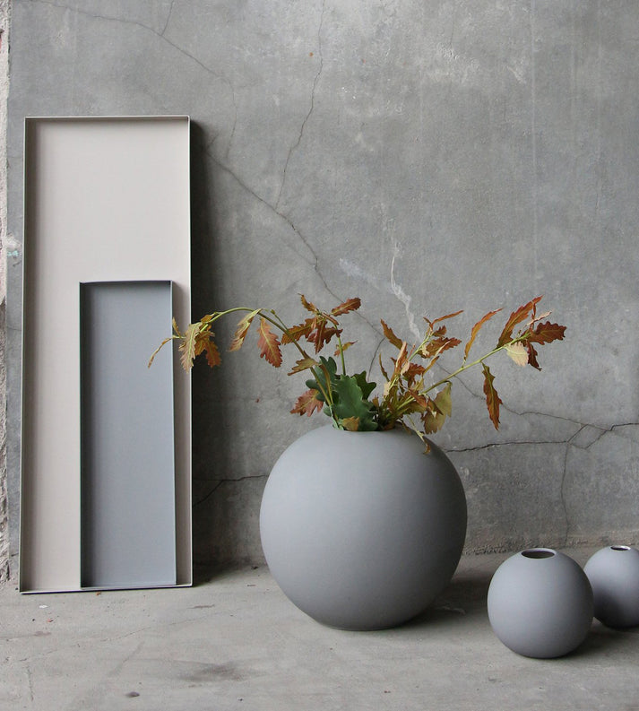 Cooee Design metal tray long rectangular 50x18 in black and beige sand ...
