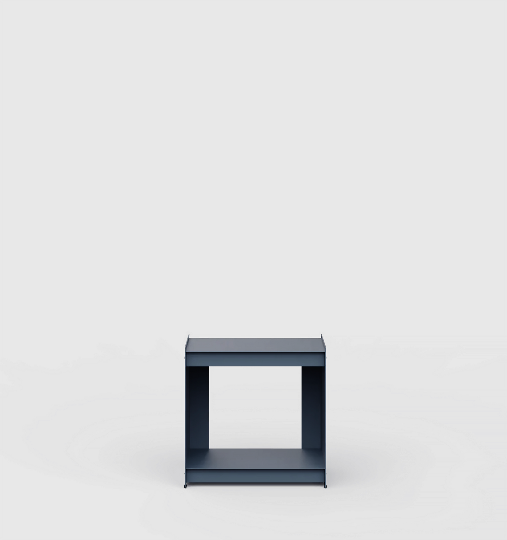 PLIÉ side table and small metal shelf unit by UTIL – analograum